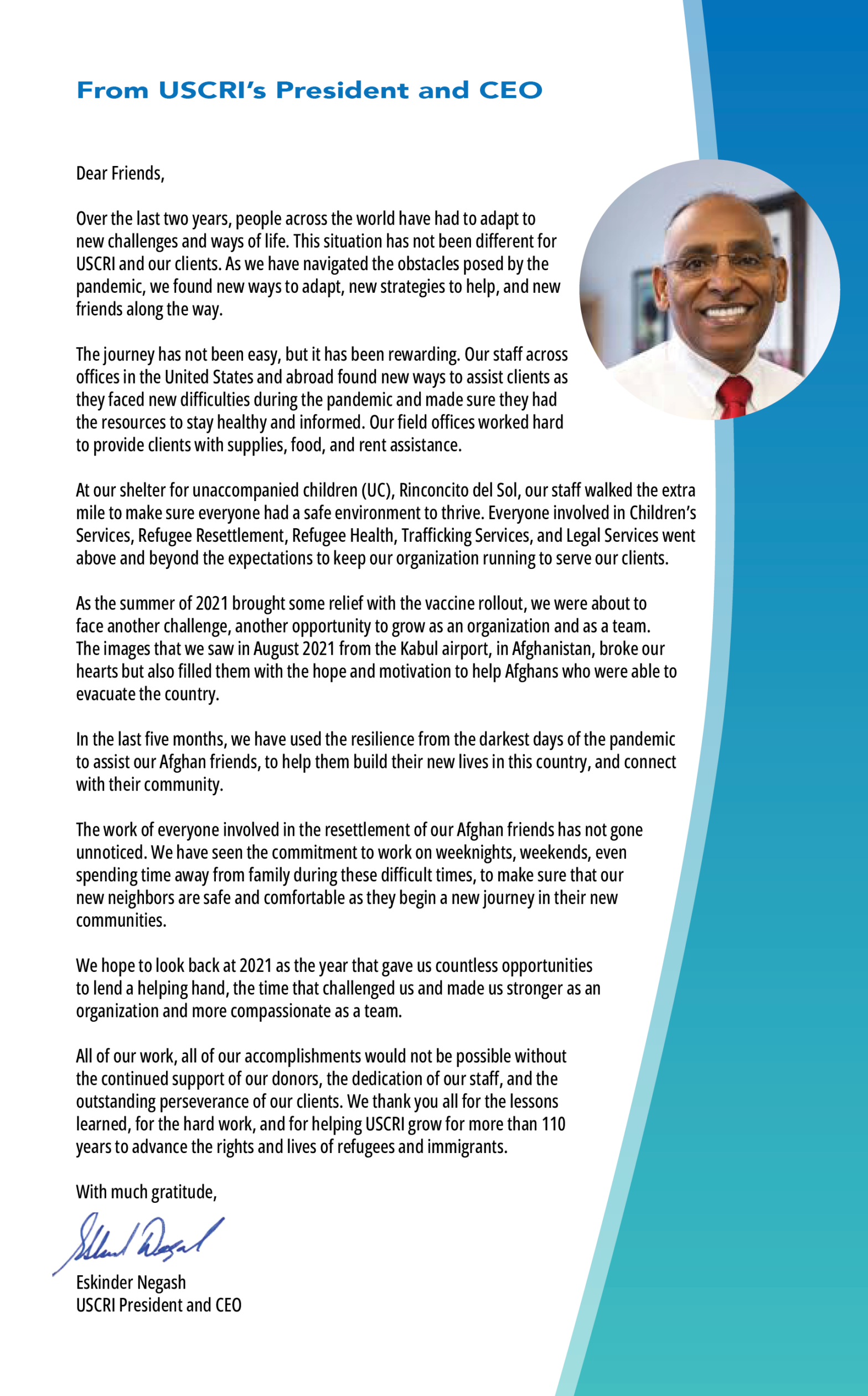 Annual Report FY 2021 - USCRI