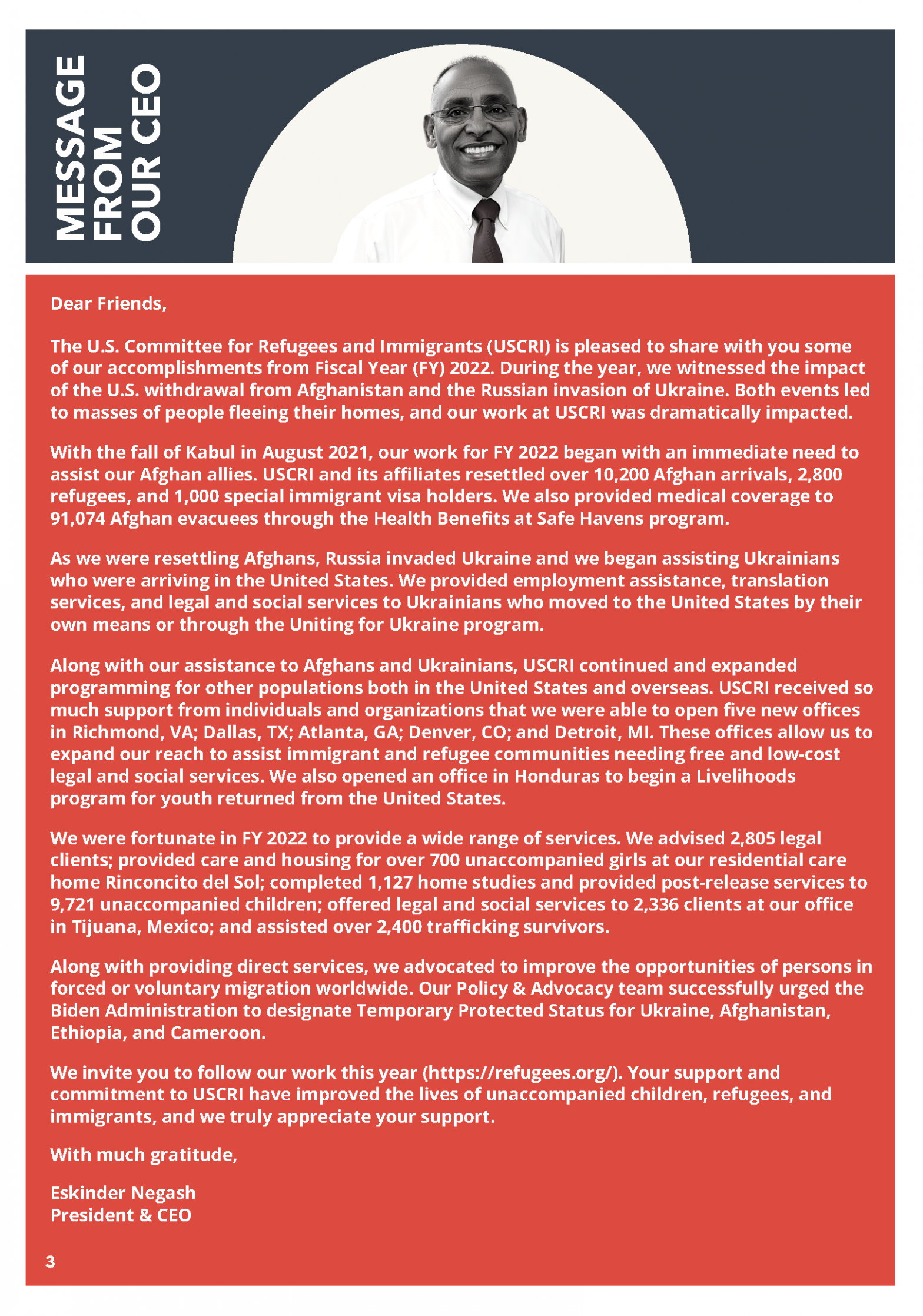 Annual Report FY 2022 - USCRI