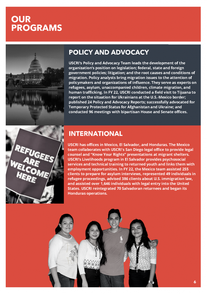 Annual Report FY 2022 - USCRI